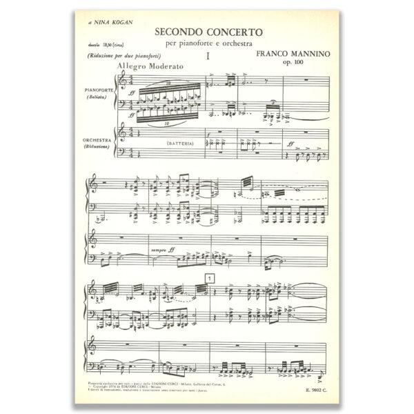 SECONDO CONCERTO OP. 100 – FRANCO MANNINO – Santarpinosrl